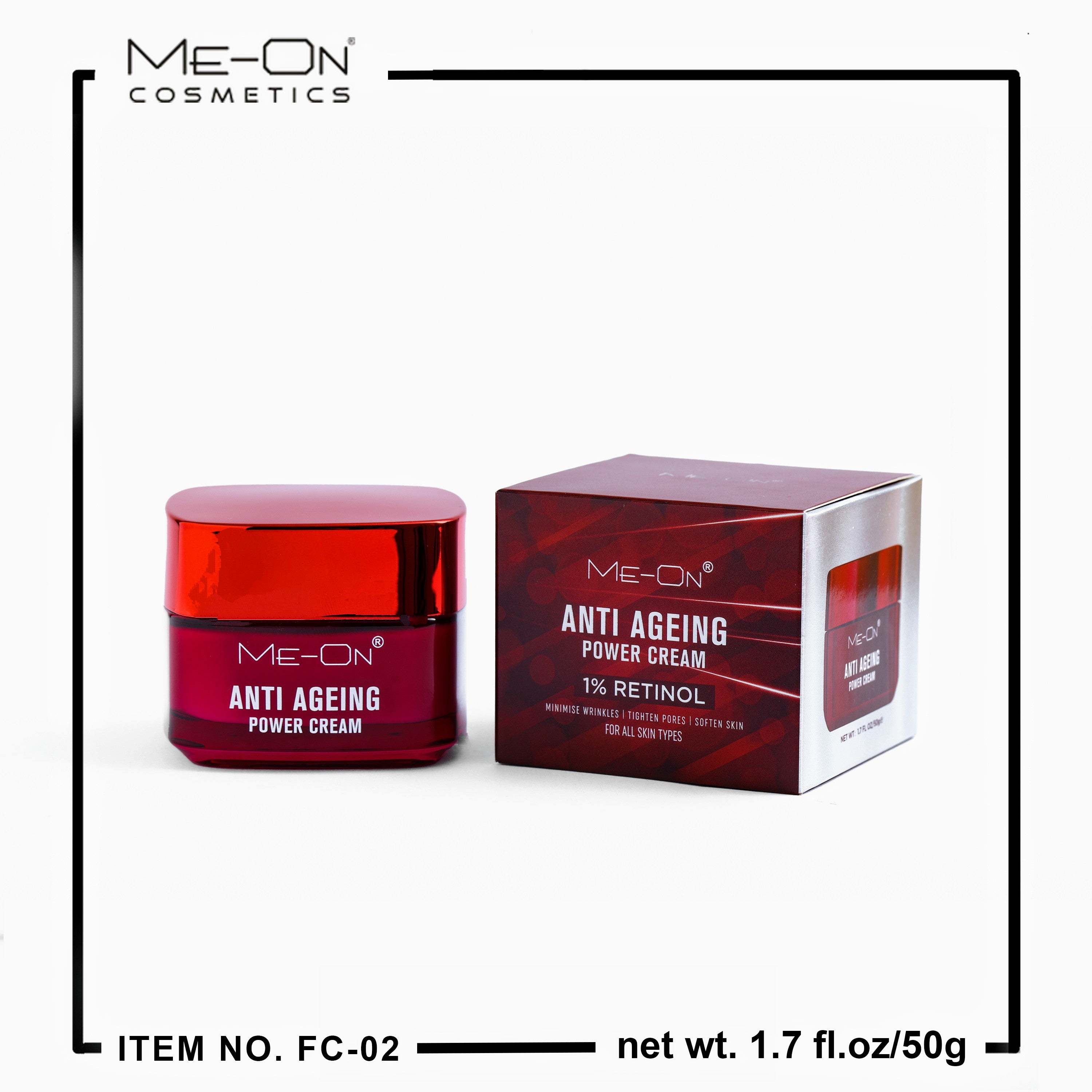 Meon Anti Ageing Cream 1% Retinol – GB Cosmetics