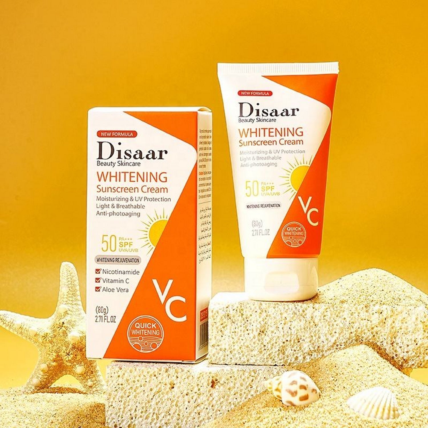 Disaar Whitening Sunscreen Cream SPF 50 – GB Cosmetics