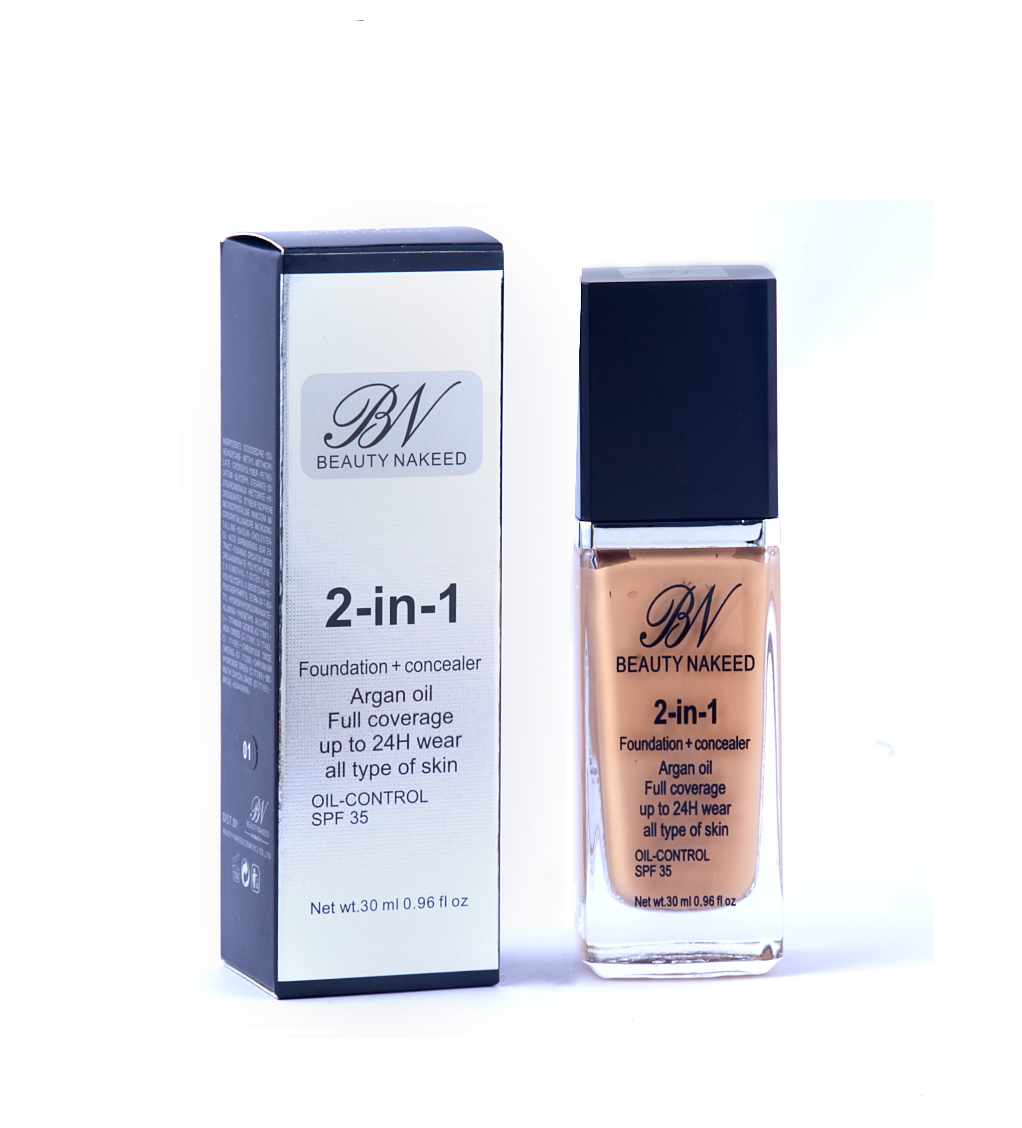 Beauty Naked 2in1 Foundation+Concealer – GB Cosmetics