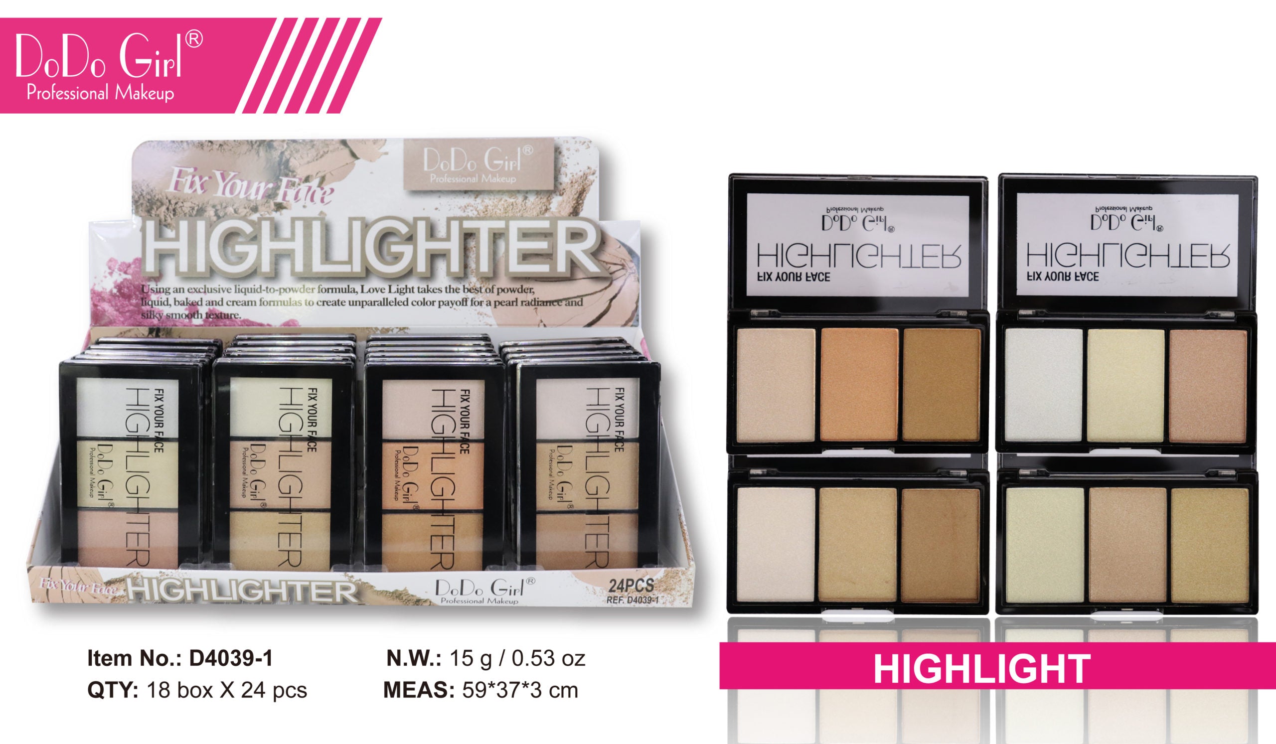 Dodo girl 3in1 highlighter – GB Cosmetics